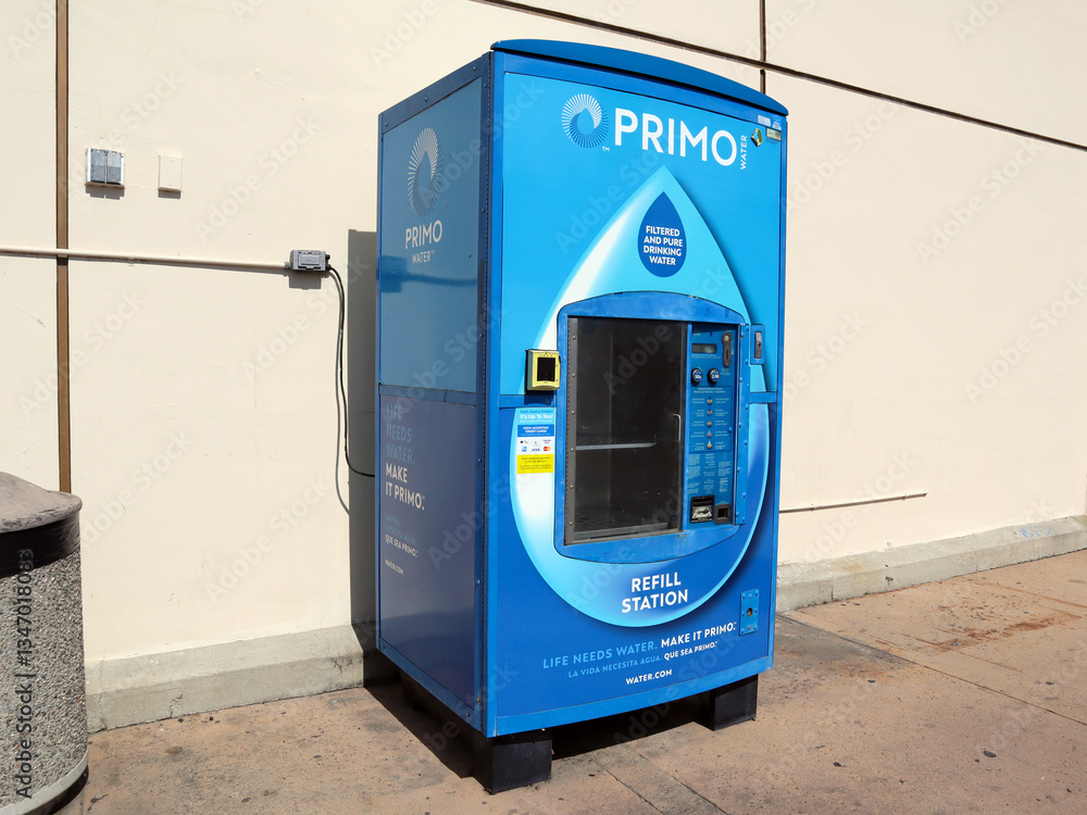 Los Angeles, California – February 26, 2025: Primo Water Refill Station ...