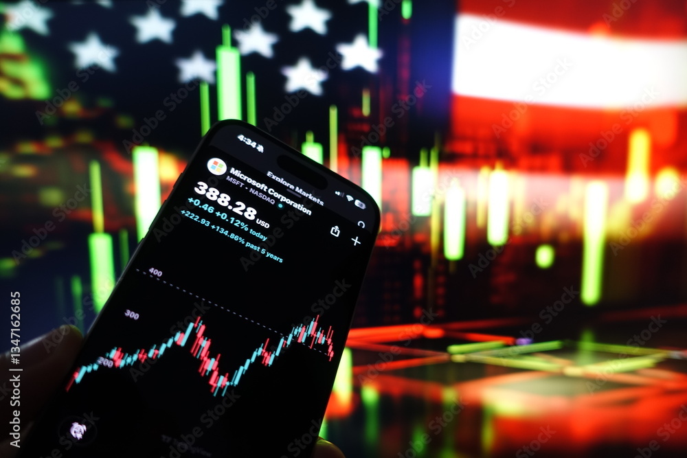 Kiel SH Germany March 20 2025: A smartphone displays the S&P 500 index ...