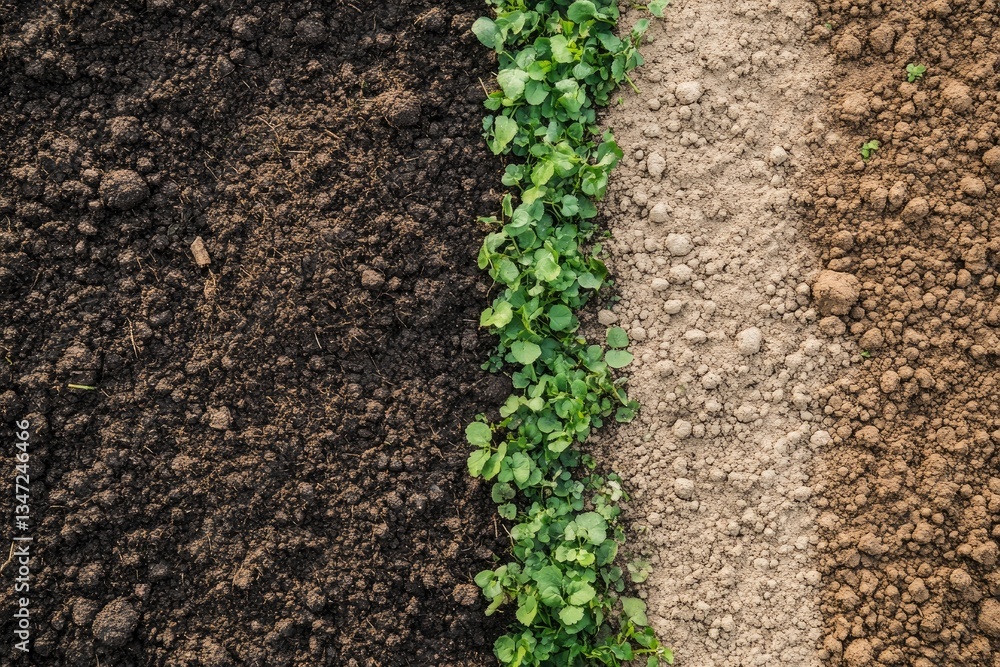 Before and after comparison of tilled soil vs. no till soil with cover ...