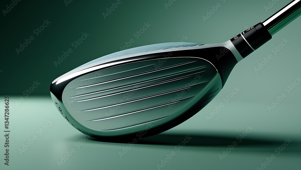 Golf Club in Focus: The sleek design and metallic finish of a golf club ...