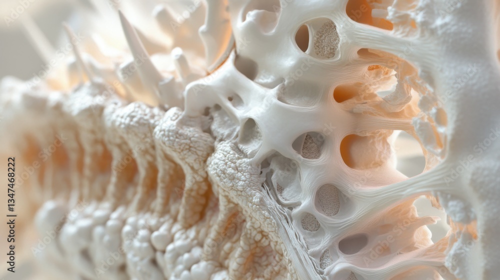 3D cross-section of the spinal cord, showing detailed modeling of the ...