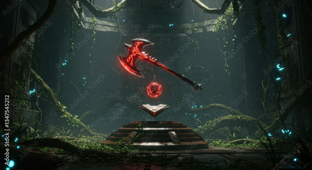 Dark Ruined Interior of a Crashed Ancient Structure in Unreal Engine 5 ...