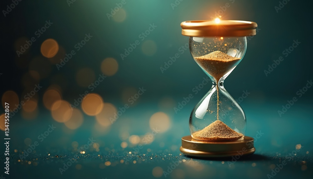 Hourglass time passing concept, business, deadline, countdown, time ...