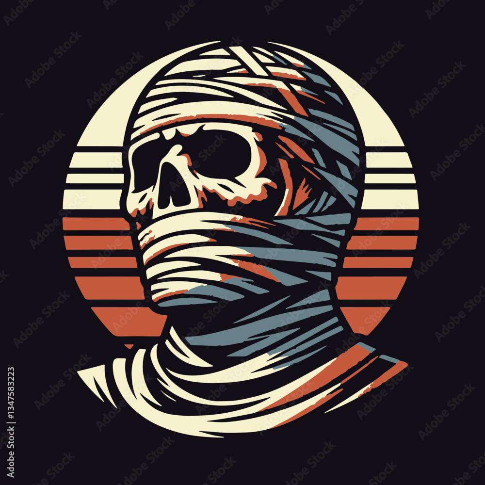 Mummy Head, I'm Unraveling, Retro Classic Timeless Style Vector ...