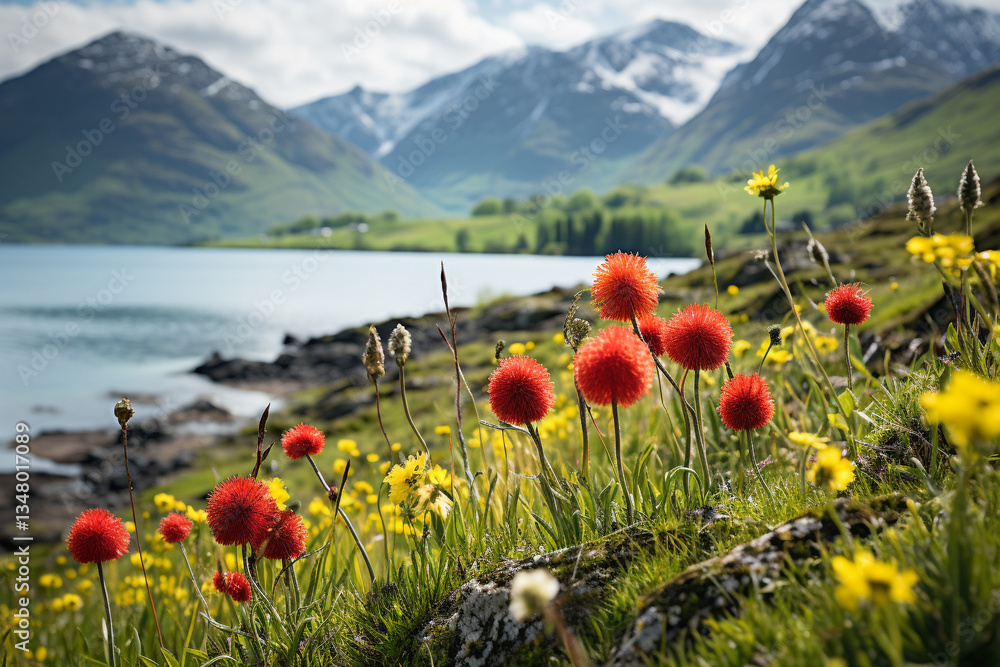 Scottish Highlands in springtime, adorned with verdant landscapes ...