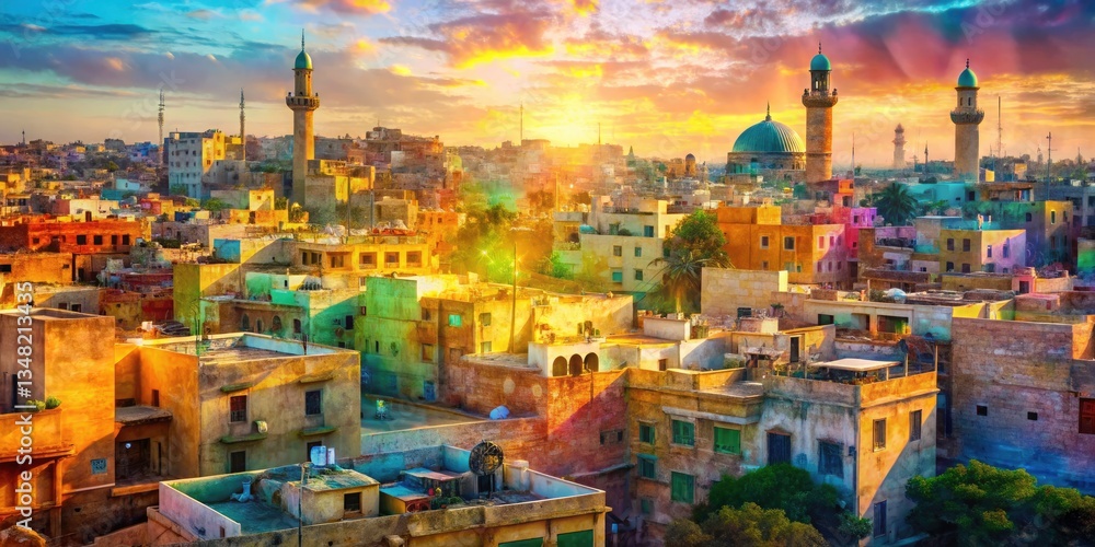 Double Exposure Mogadishu: Somalia Capital City Skyline, African ...