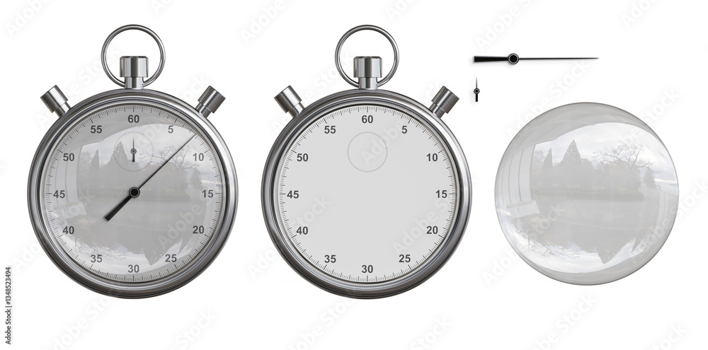 Stopwatch on display showing time measurement with analog design and ...