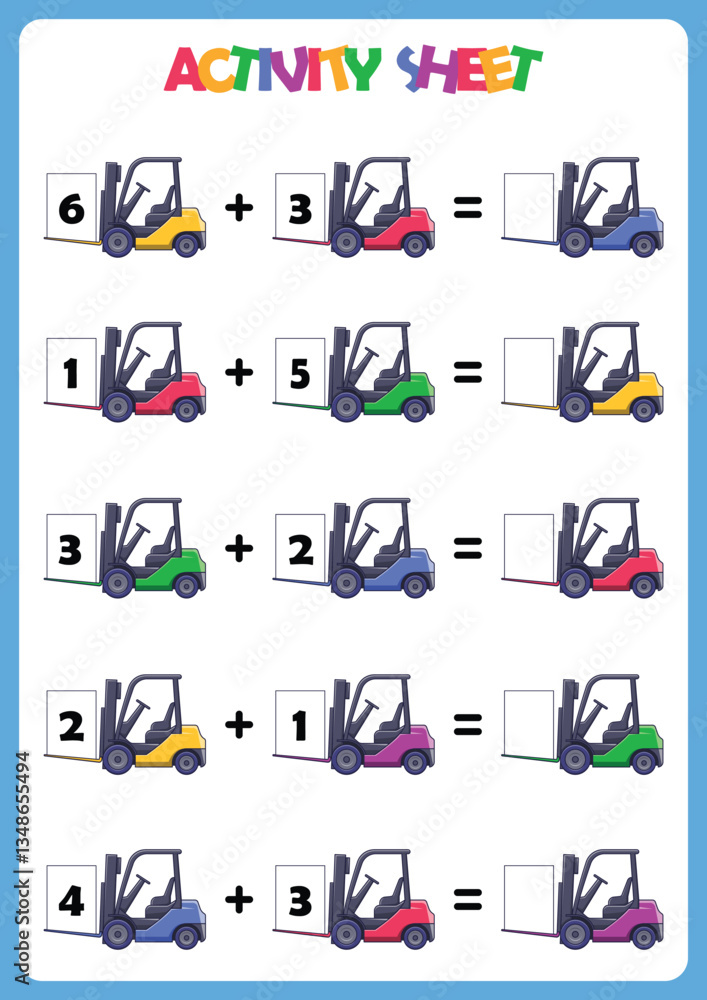 How many? Vehicles. Printable worksheet. Educational game for children ...