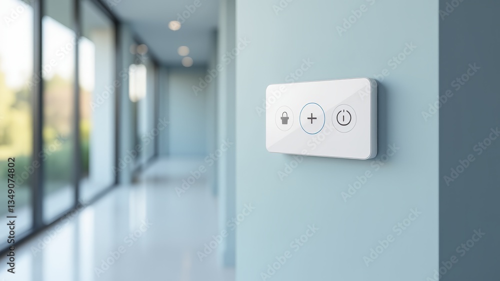 Smart Home Dimmer Switch On Wall Stock Photo | Adobe Stock