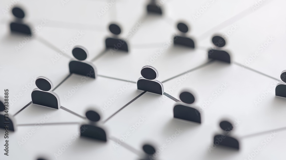 Clear organizational structure: A network diagram illustrating employee ...