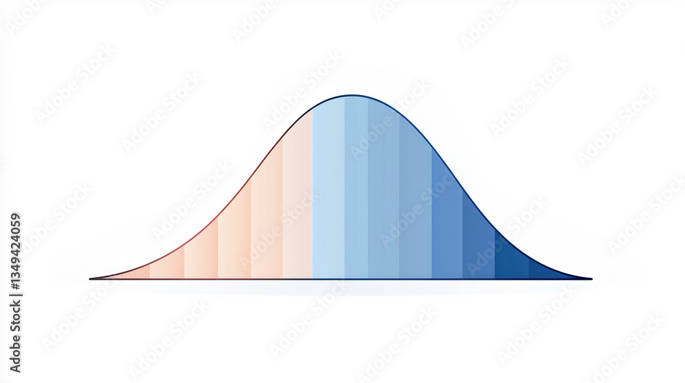 Gradient Normal Distribution Curve Illustration A Stylized Normal