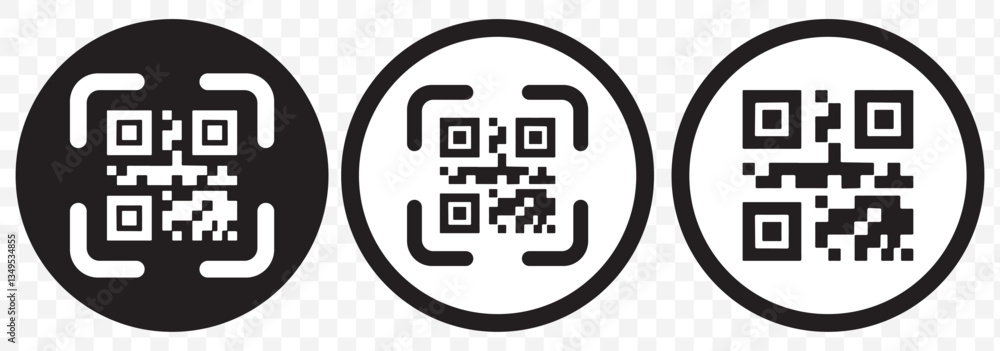 scan qr code icon scanning code sign. Simple digital scanning qr code ...