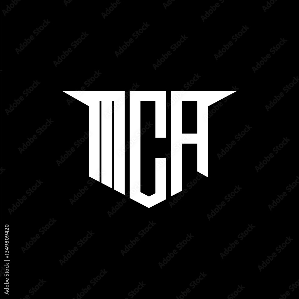 MCA letter logo design with white background in illustrator, vector ...
