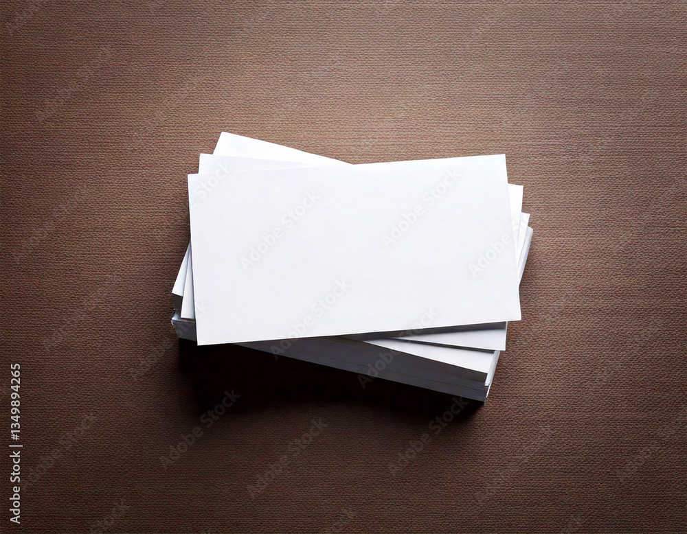 Blank white business cards stack mock up, 3d rendering. Namecard design ...