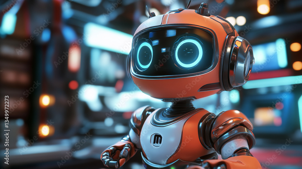 Ilustración de Stock Cute ai robot character level evolution for game ...