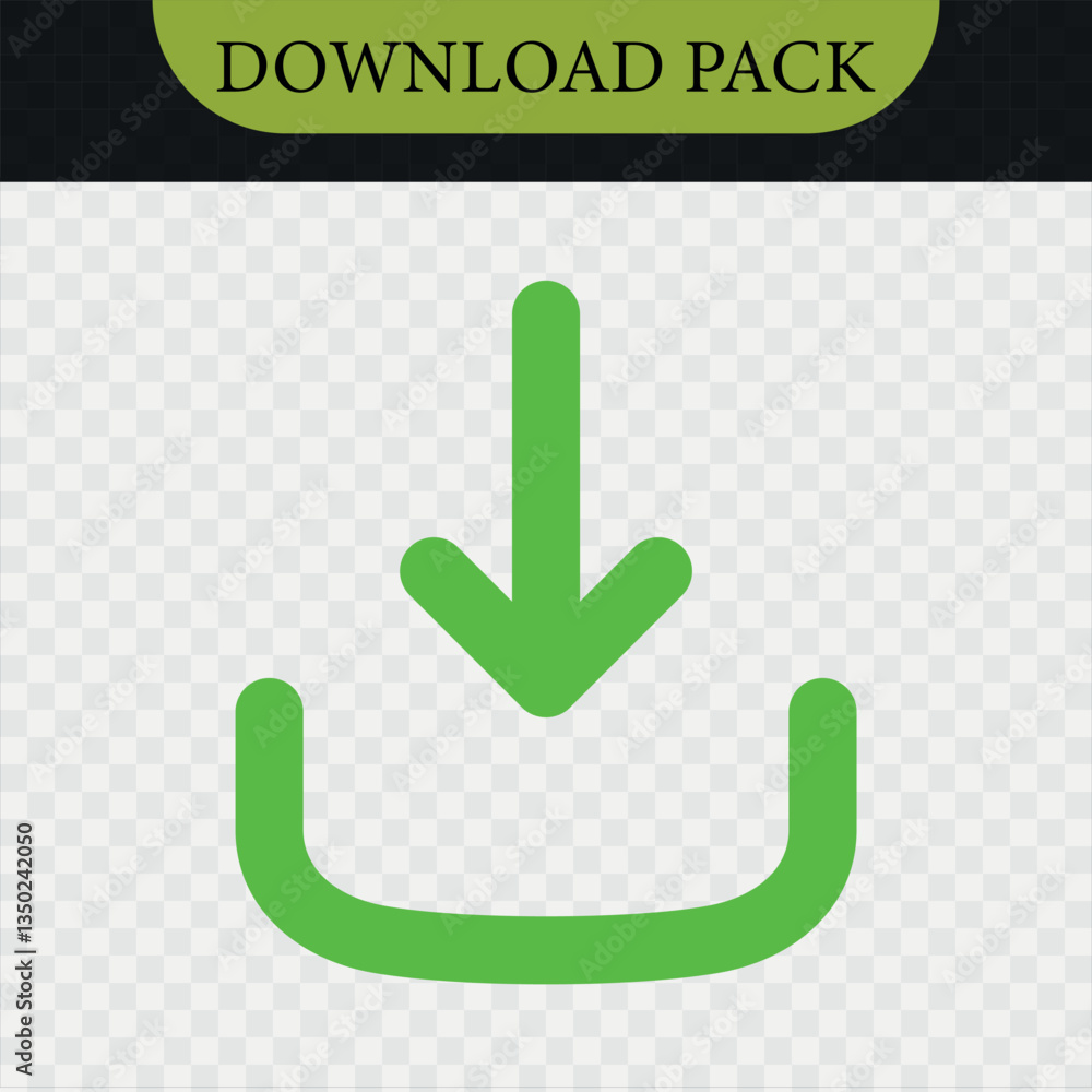 Download and upload icon button set. Vector color set. Vector illustration. System interface. UI ...