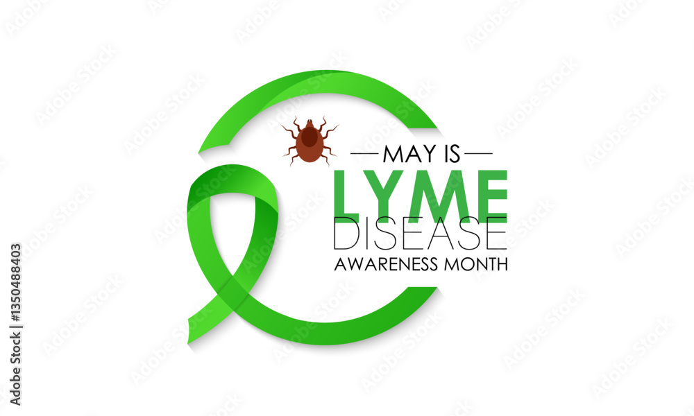 Vector illustration of lyme disease awareness month is observed every ...