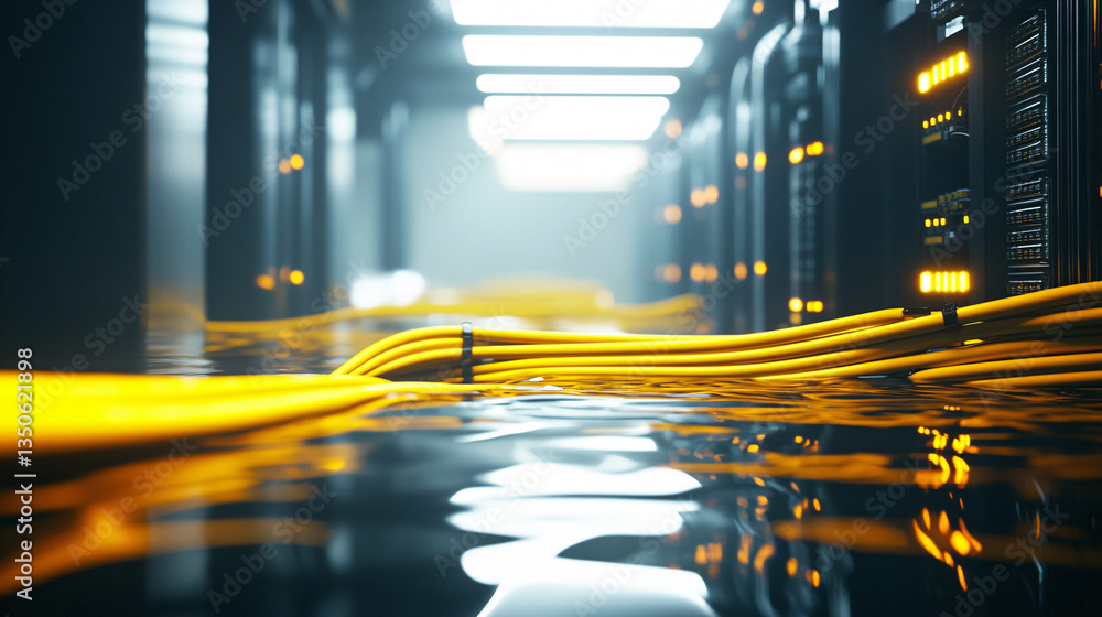 Submerged Critical Infrastructure: Flooded Data Center With Hazardous ...