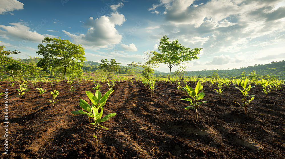 realistics reforestation efforts resulted in transformation of a barren ...
