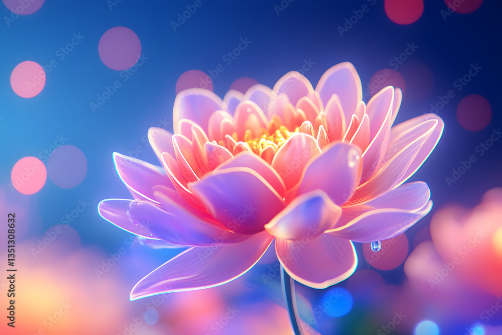Colorful flower graphic poster PPT background, abstract flower computer ...