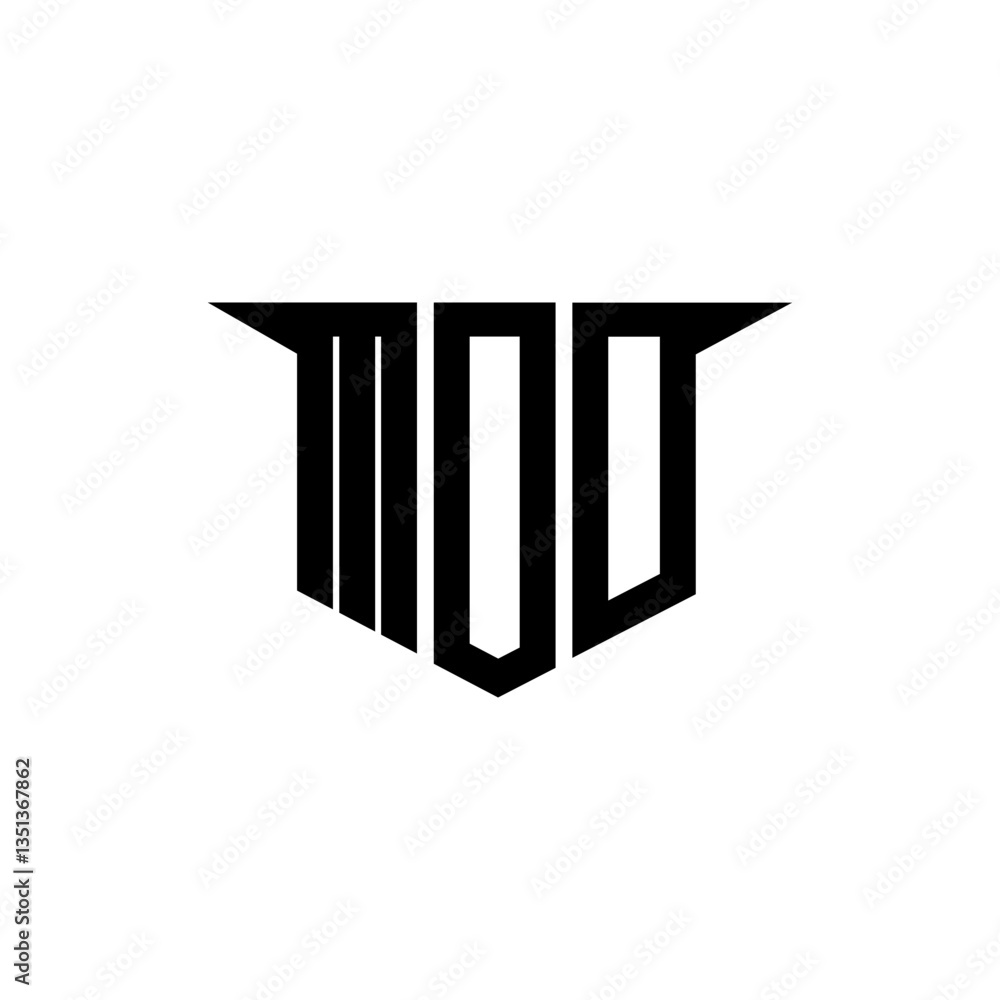 MOD letter logo design with white background in illustrator, vector ...