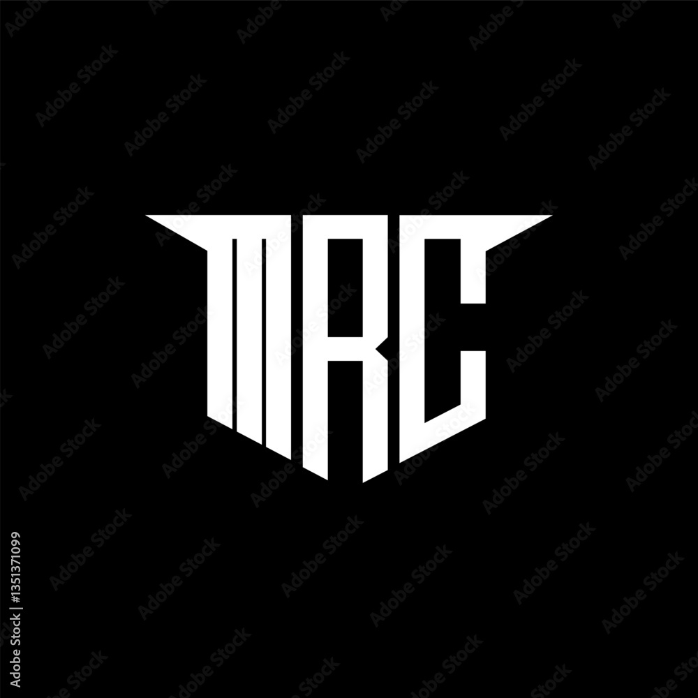 Stock-Vektorgrafik „MRC letter logo design with white background in ...