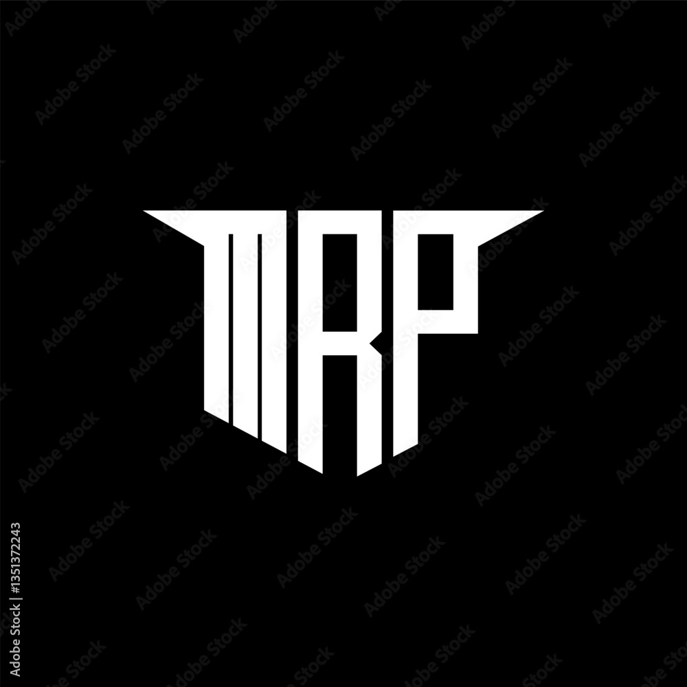 Image vectorielle Stock MRP letter logo design with white background in ...