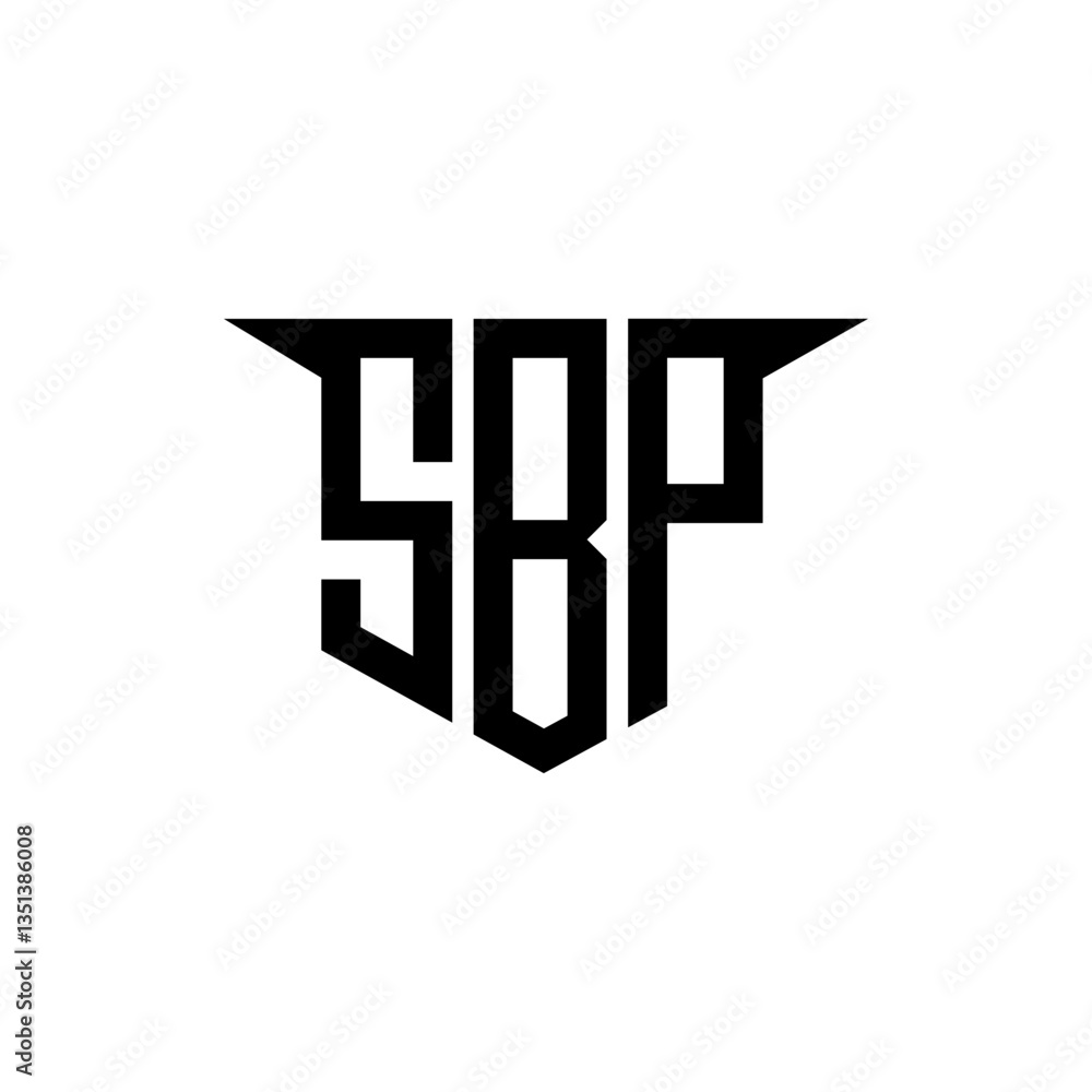 Stock-Vektorgrafik „SBP letter logo design with white background in ...