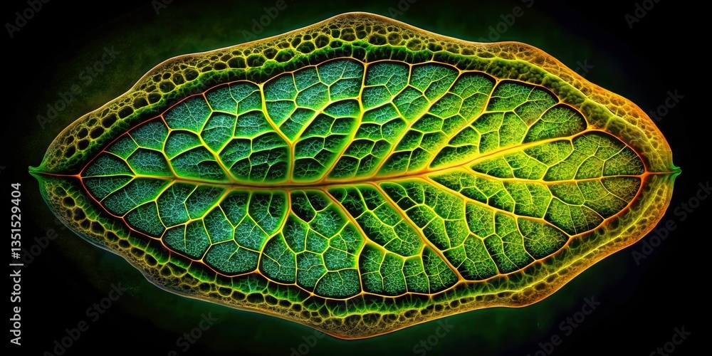 Aerial Leaf Anatomy: High-Resolution Cross Section Microscopy Image of ...