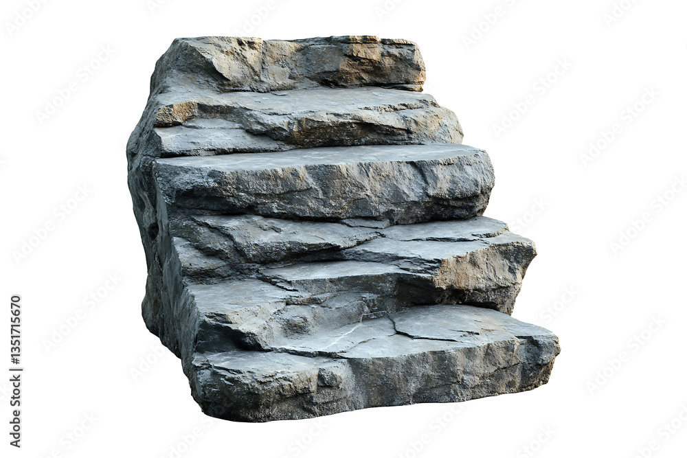 Big hard rock boulder stone podium stage Isolated on Transparent ...