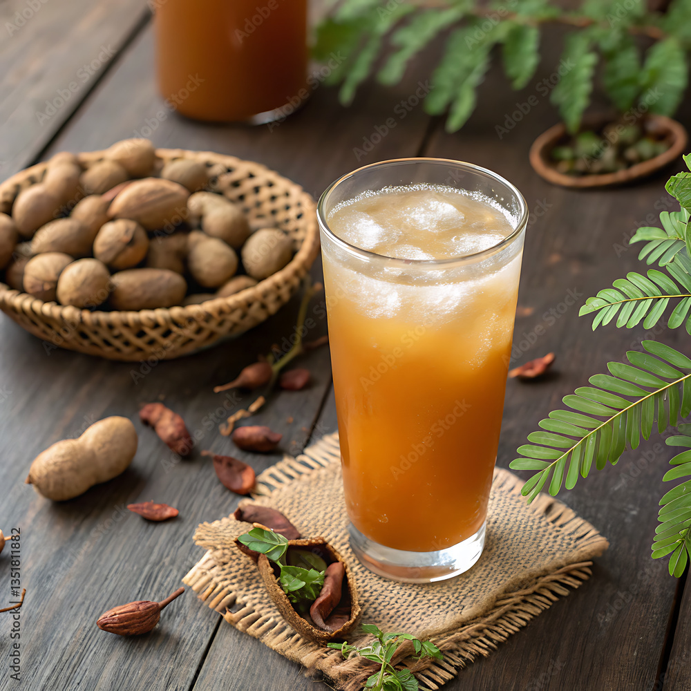 Natural fresh tamarind drink, also known as Pachuhuk, Pachuhul, Pah'ch ...