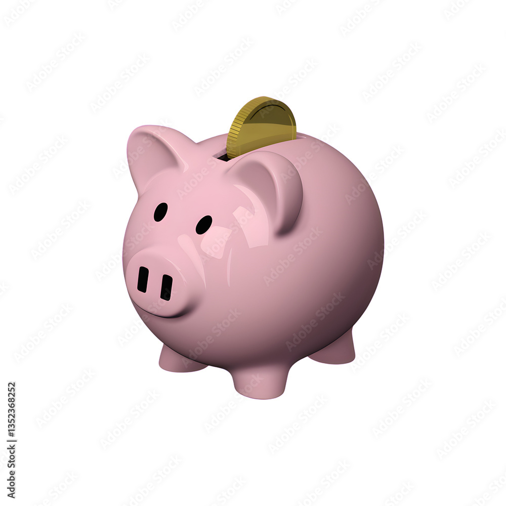 Filling the piggy bank with savings a symbol of hope and smart money ...
