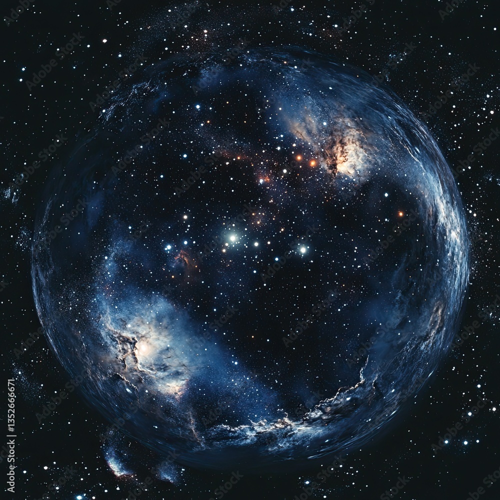 Space background with nebula and stars. Environment 360 HDRI map ...