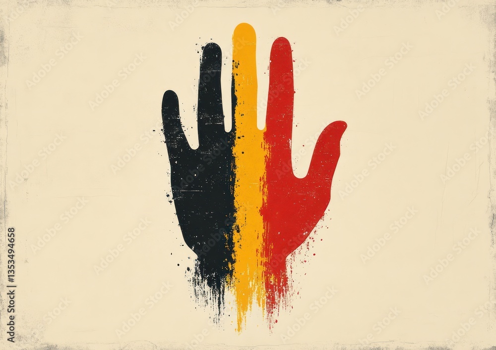 Aboriginal Handprint Icon for National Sorry Day Graphic Design Tribute ...