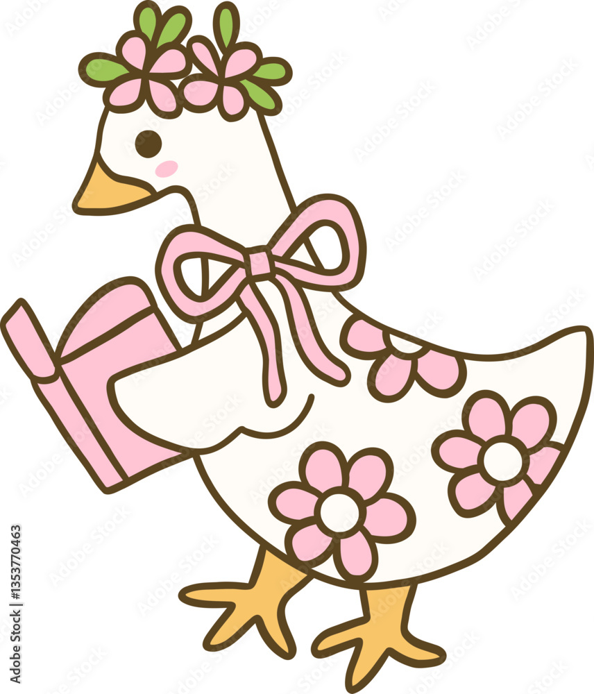 Cute_silly_goose_character_cartoon_character_Meme_Hand_drawn_doodle ...