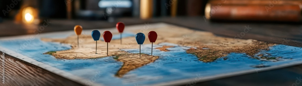 Explorers' Journey: A Historical Navigation Map Charting the Routes of ...