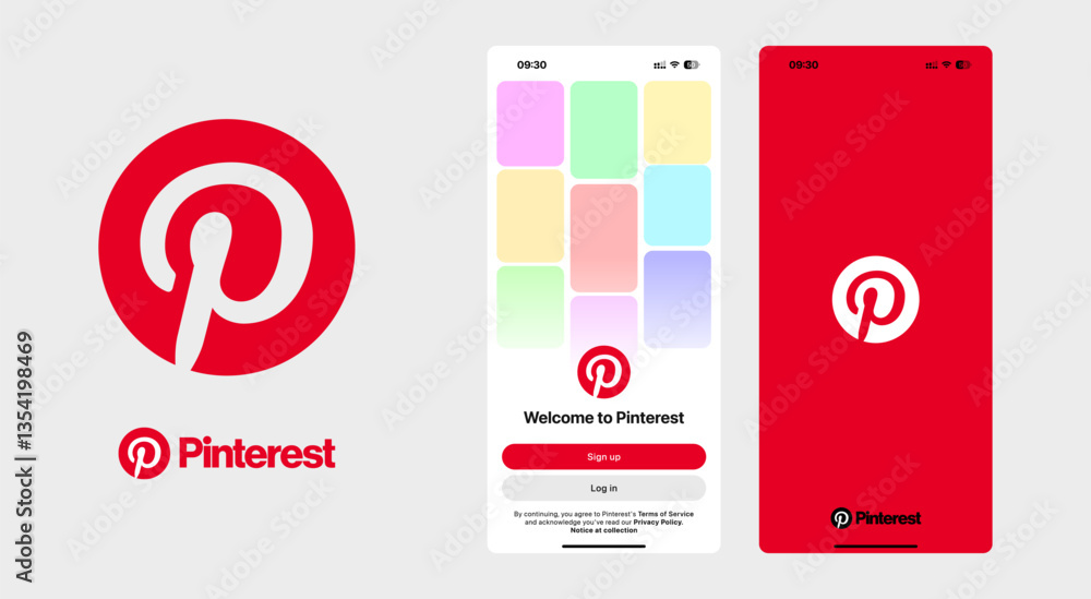 Pinterest user interface templates. iPhone 16 Pro Max with Pinterest ...