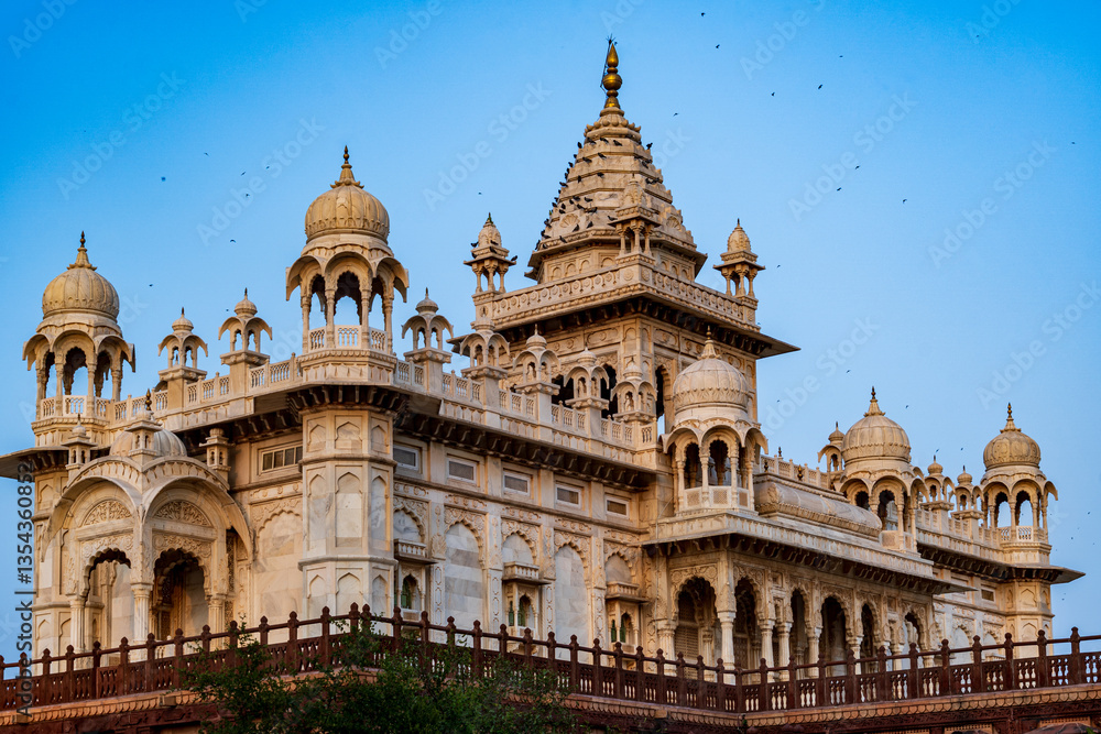 India. State of Rajasthan. Jodhpur. Cenotaph of Jaswant Thada, built in ...