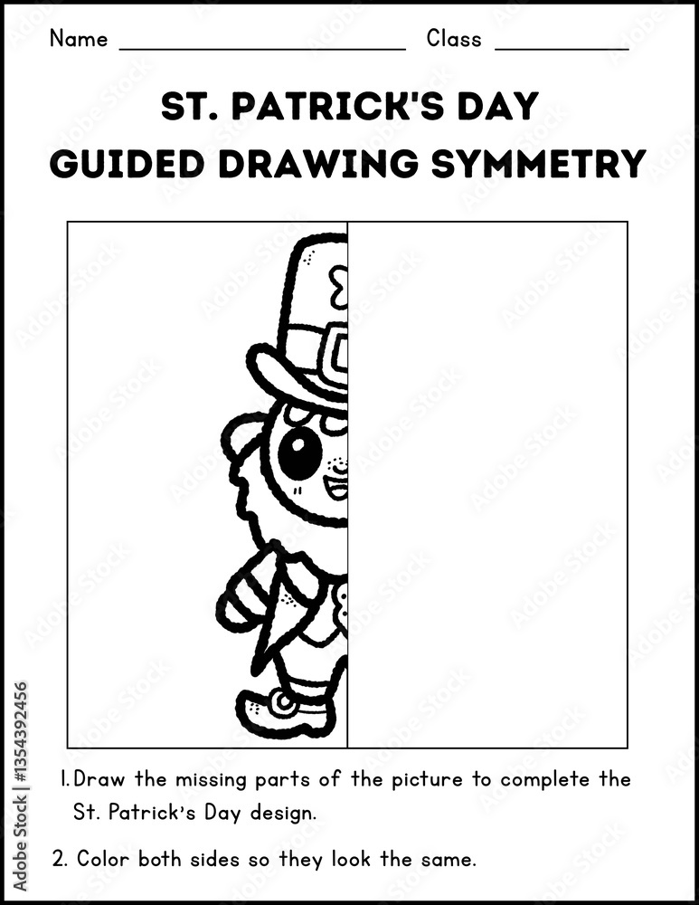 Cute Leprechaun Standing – SVG Line Art for Coloring Pages Stock Vector ...