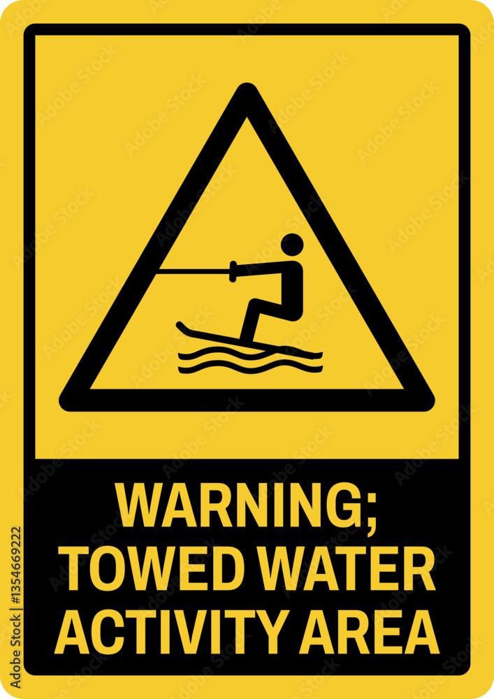warning safety signs v2 uppercase text_warning ; towed water activity ...