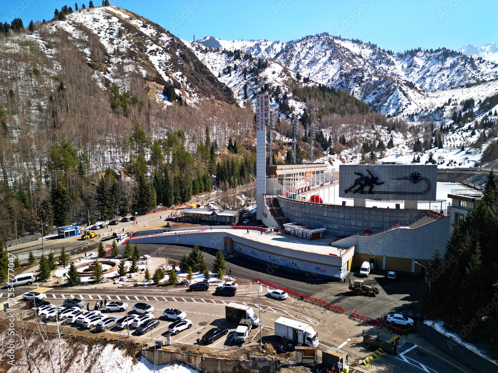 Almaty, Kazakhstan - 03.20.2025 : Alpine skating rink, Medeo Ice ...