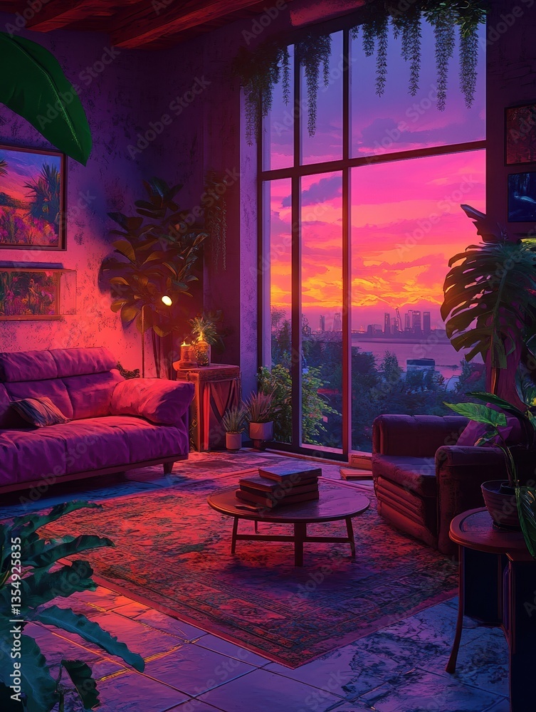 animated virtual backgrounds, stream overlay loop, cozy lo-fi living ...