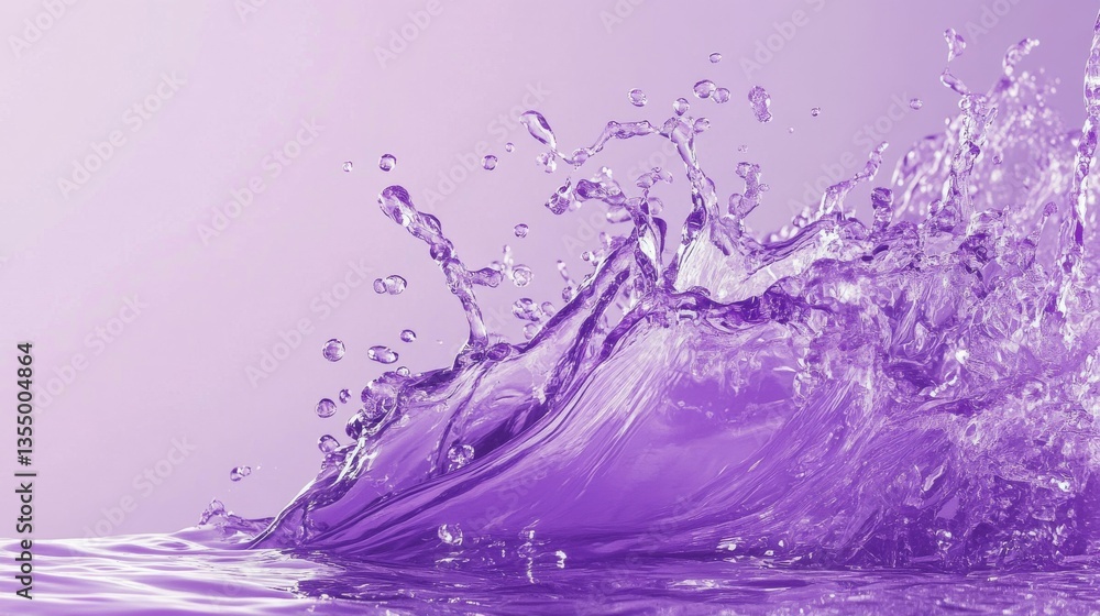 Captivating purple water splash showing a burst of motion with sharp ...
