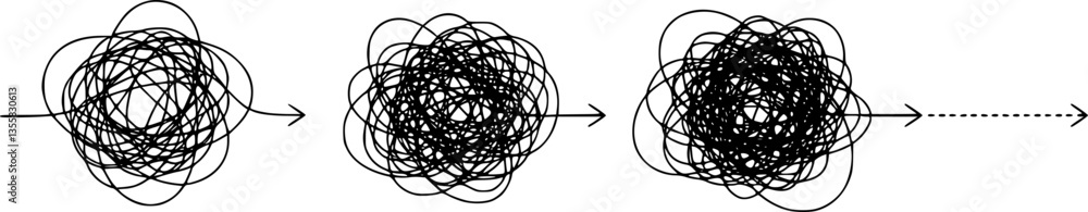 Vector de Stock Messy icons. Easy and complex lines. Isolated arrows ...