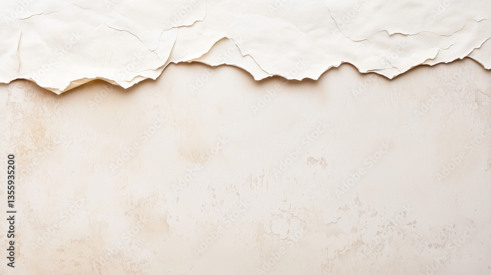 Torn Paper: A close-up captures the subtle textures and rugged edges of ...