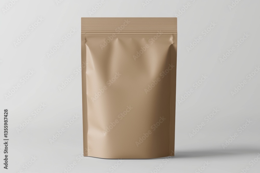 Standing biscuit package with a neutral color, offering a clean and ...
