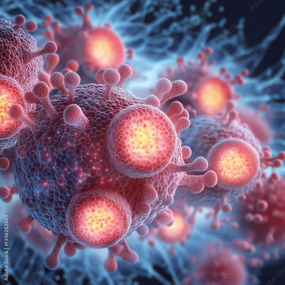Apoptosis cell mechanism death pathway. Mitochondria biological. 3D ...