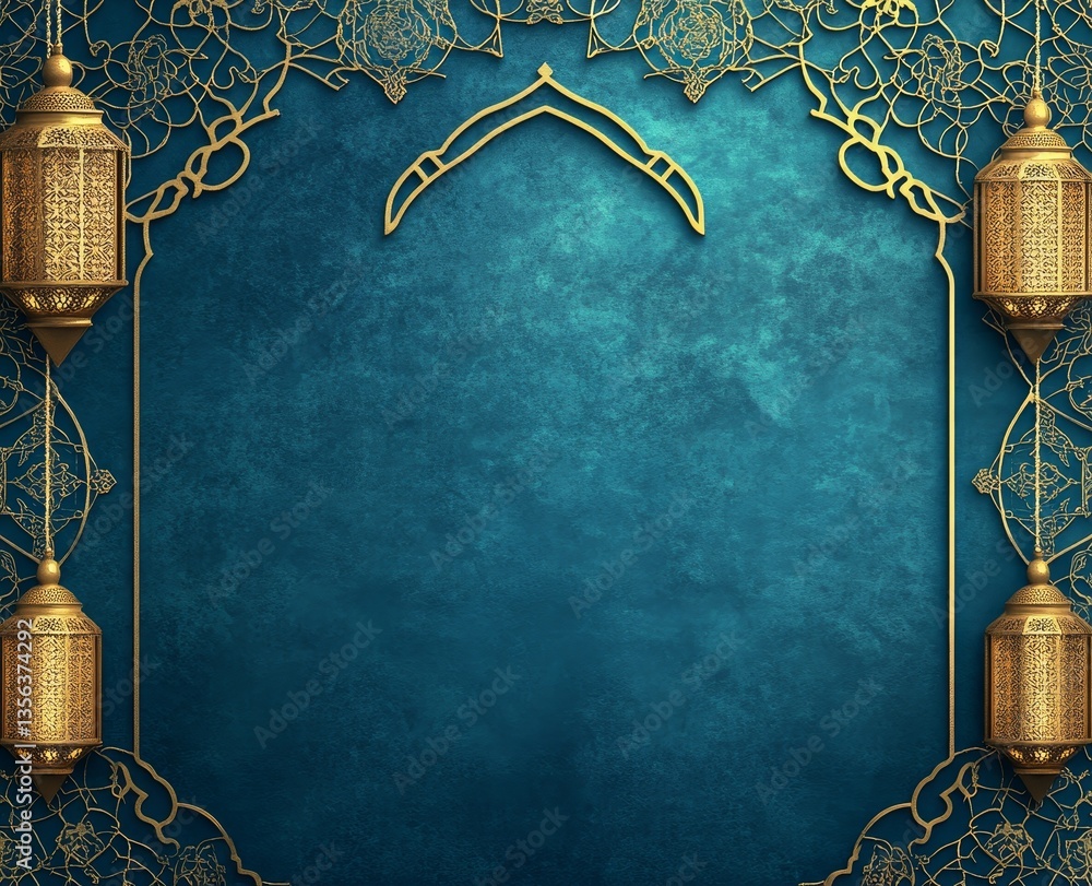 Elegant Islamic Background with Lanterns A Timeless Design for Ramadan ...