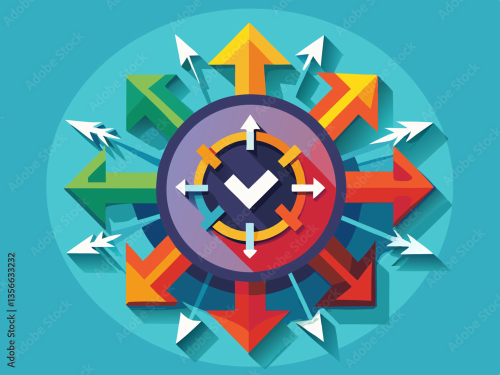 AI generated vector arrow icons featuring bold, circular, zigzag, and ...