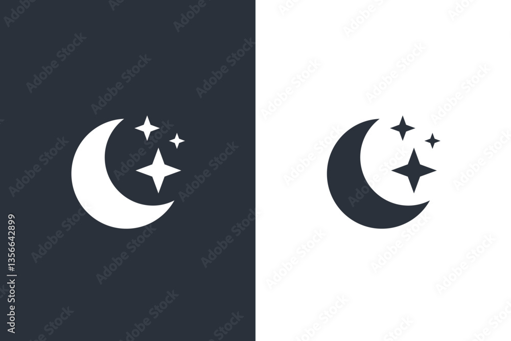Day and Night Mode Icon. Sun and Moon Symbol for Light and Dark Mode ...